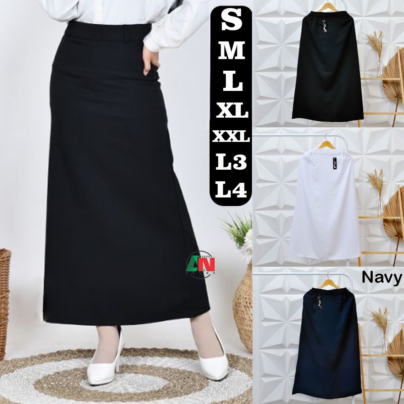 Jual Rok Kerja Panjang,Rok Kerja Wanita Pinggang Karet Model A line ...