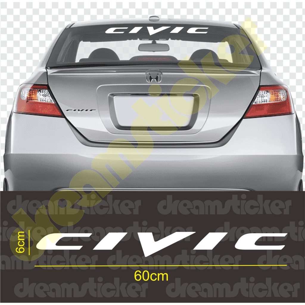 Jual Sticker Stiker Mobil Honda Civic Kaca Belakang | Shopee Indonesia