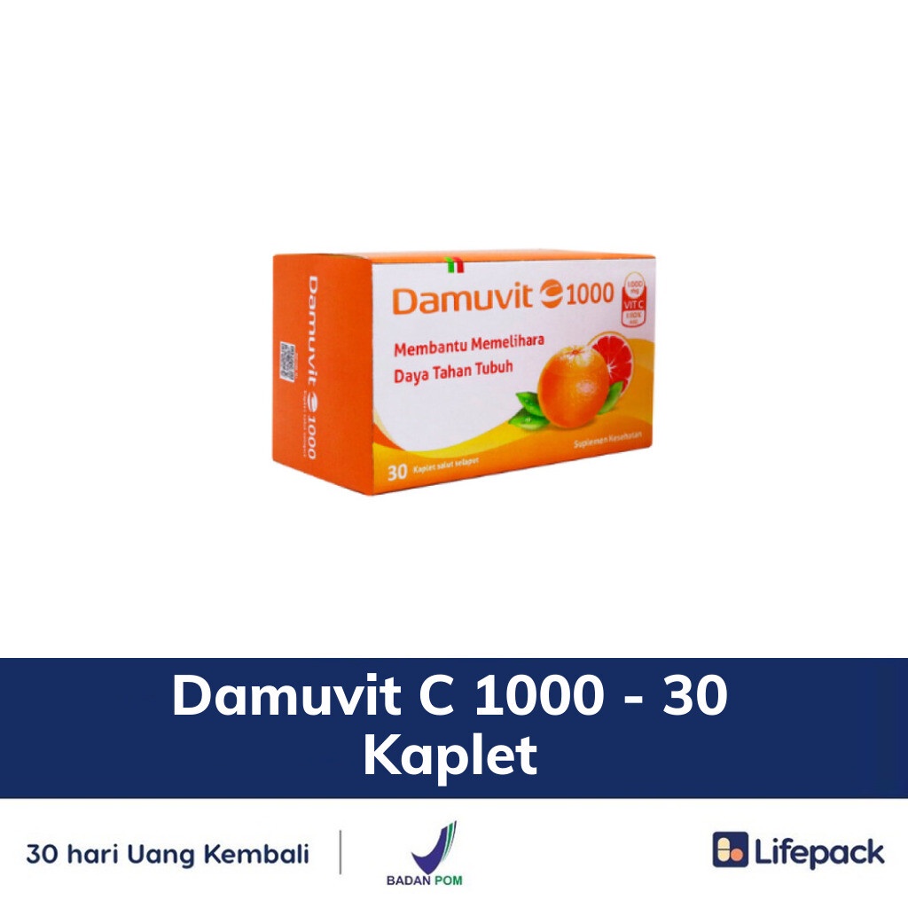 Jual Damuvit C 1000 - 30 Kaplet - LIFEPACK | Shopee Indonesia