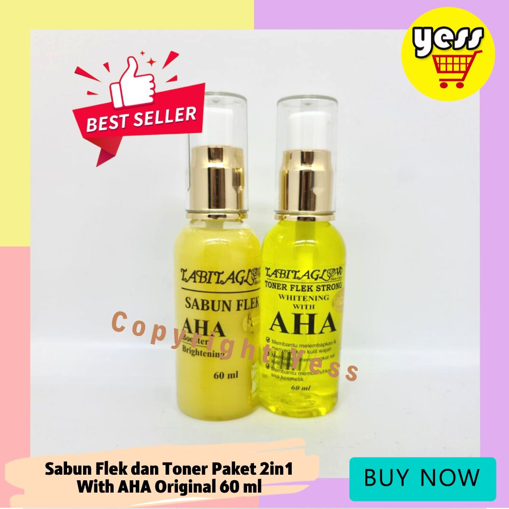Jual Sabun Flek dan Toner Paket 2in1 With AHA Original 60 ml Toner dan ...