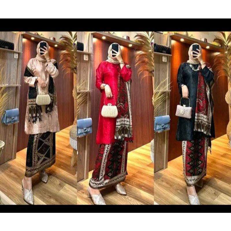 Jual BAJU BASIBA /ATASAN/TUNIK /BAJU KURUNG/bAhan silk motif | Shopee ...