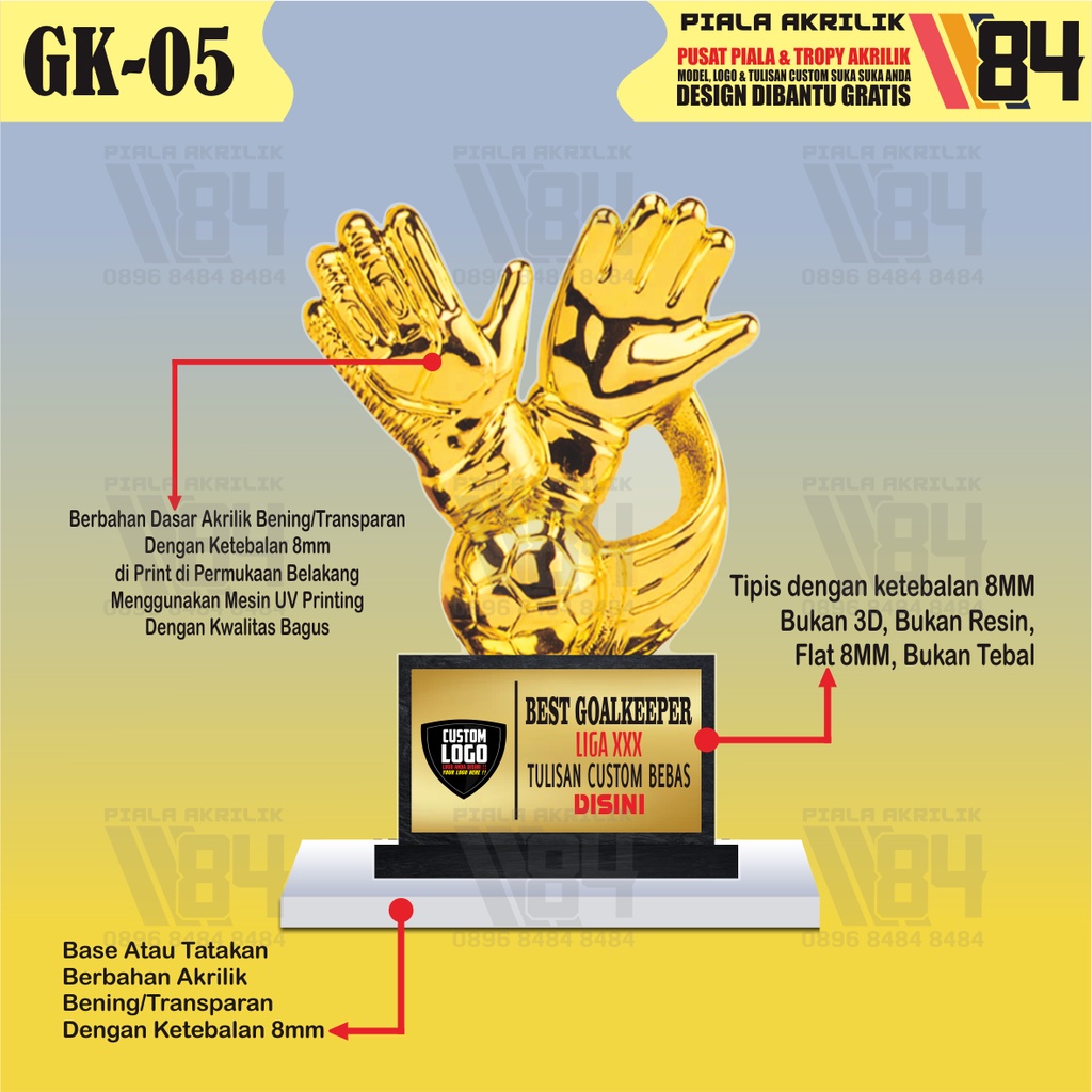 Jual PIALA KIPER, PIALA KIPER TERBAIK, PIALA GOALKEEPER, TROPHY KIPER ...