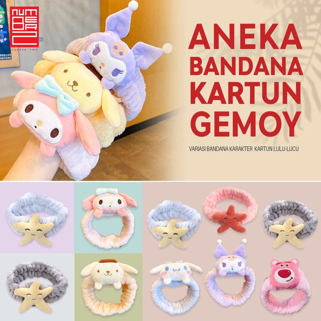 Jual Bandana rambut wanita perempuan karet anak dewasa elastis karater ...