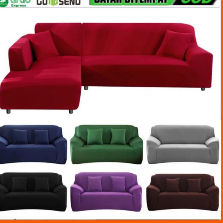 Jual SARUNG SOFA POLOS SEATER /COVER SOFA STRETCH ELASTIS 1-2-3 -4 ...