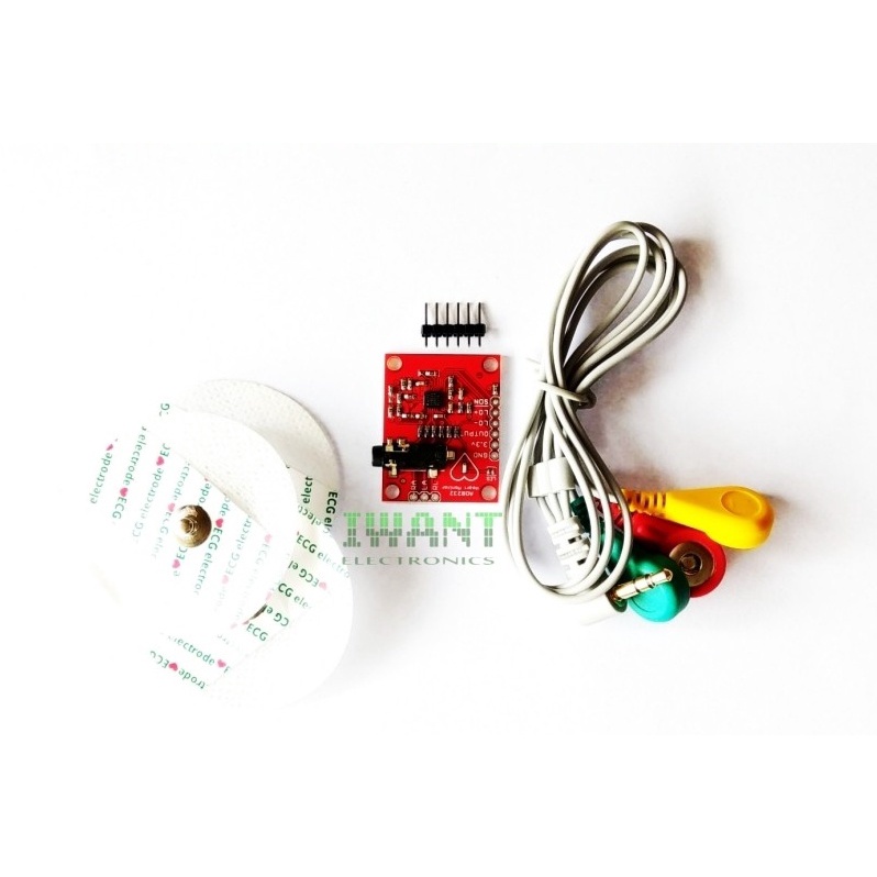 Jual AD8232 Pulse Heart Rate Monitor Sensor AD 8232 Modul ECG EKG ...