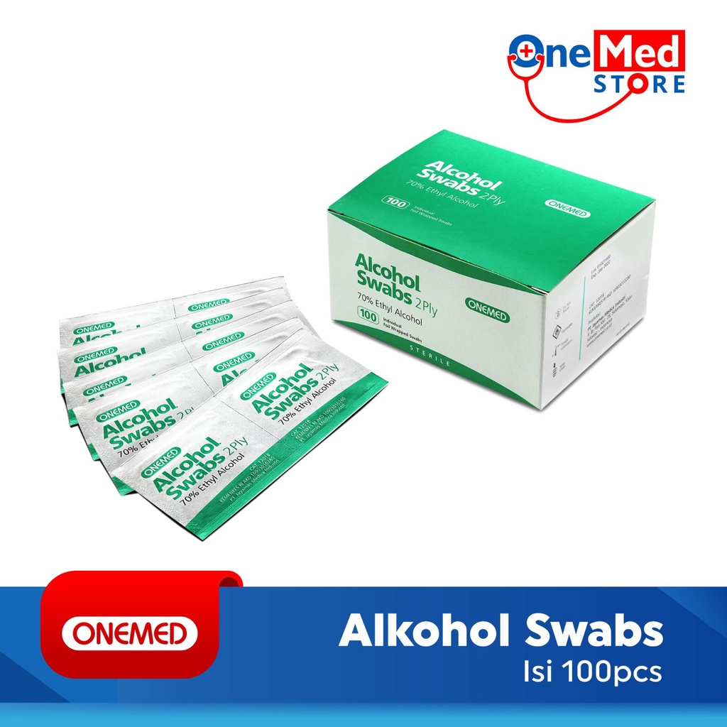 Jual Alkohol Swab OneMed BOX isi 100lbr | Shopee Indonesia
