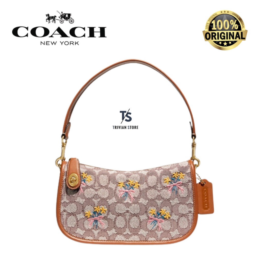 Jual Coach Swinger Signature Textile Jacquard With Bouquet Motif ...