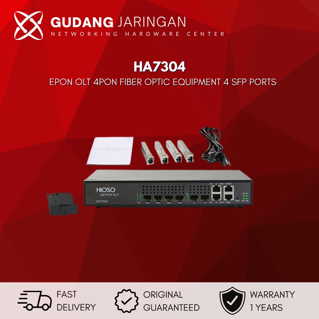 Jual HA7304 HIOSO 4PON EPON OLT 4 SFP PORTS | Shopee Indonesia