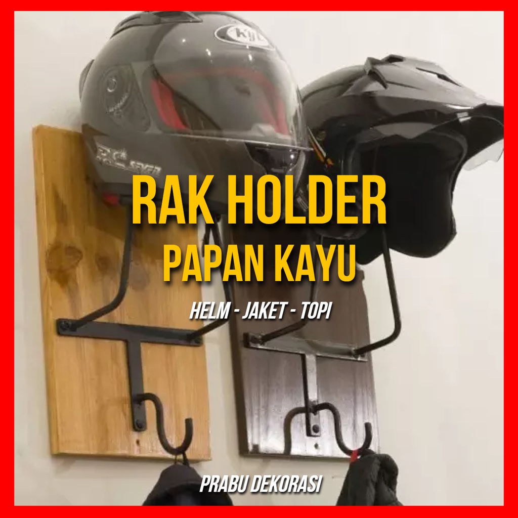 Jual Tempat Rak Holder Helm Topi Kunci Aesthetic Dengan Papan ...