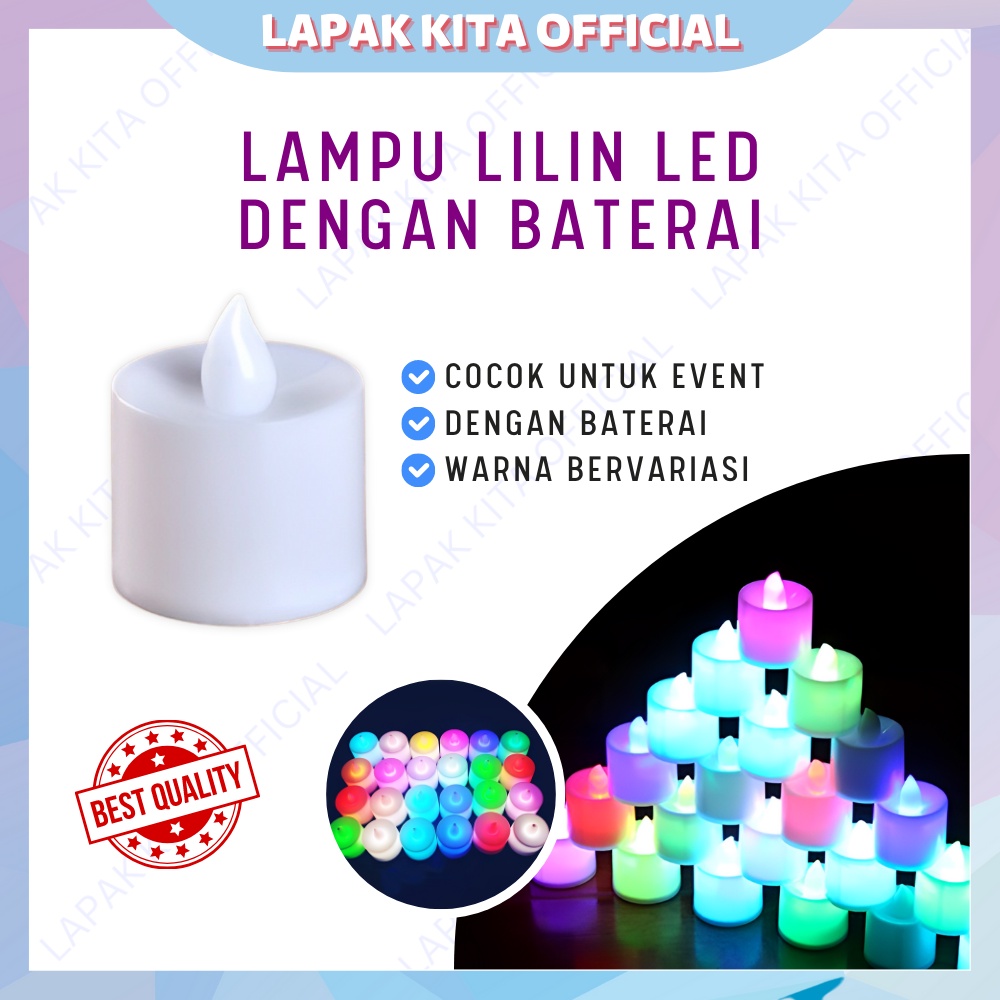 Jual Lampu pesta led model lilin mini dengan baterai tanpa listrik ...