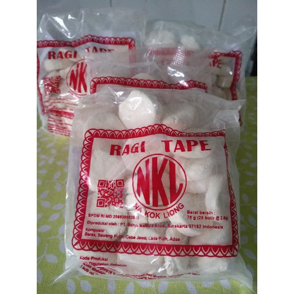 Jual Ragi tape NKL dan pakan semut jepang, isi 25 biji per pack berat ...