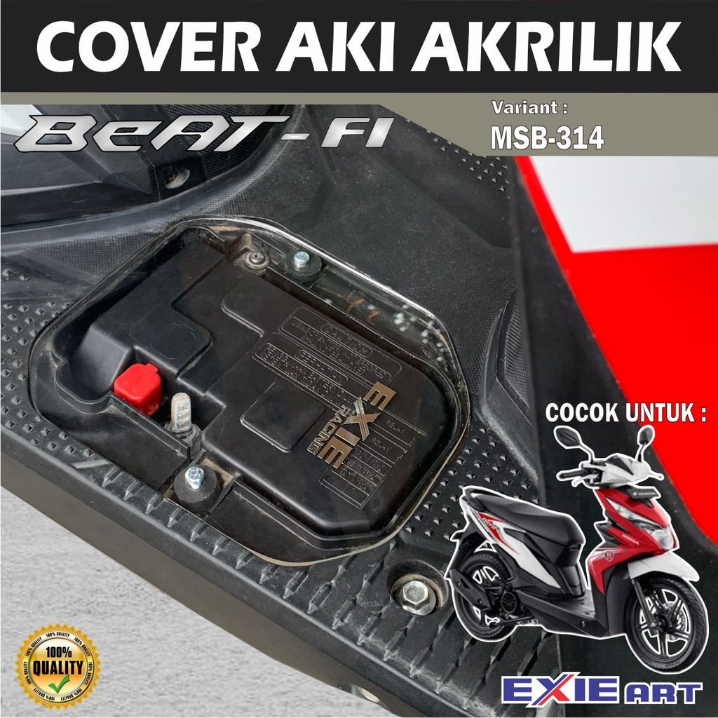 Jual Cover Aki Acrylic Honda Beat FI Esp 2018 - Tutup Aki Transparan ...