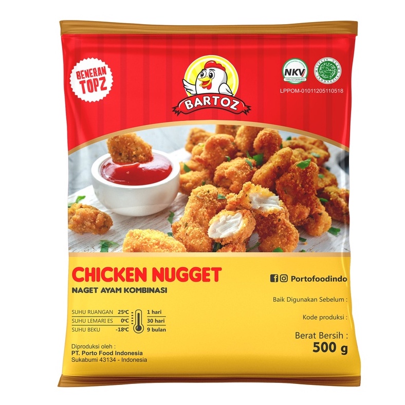 Jual Bartoz Chicken Nugget Naget Ayam 250 g / 500 g | Shopee Indonesia
