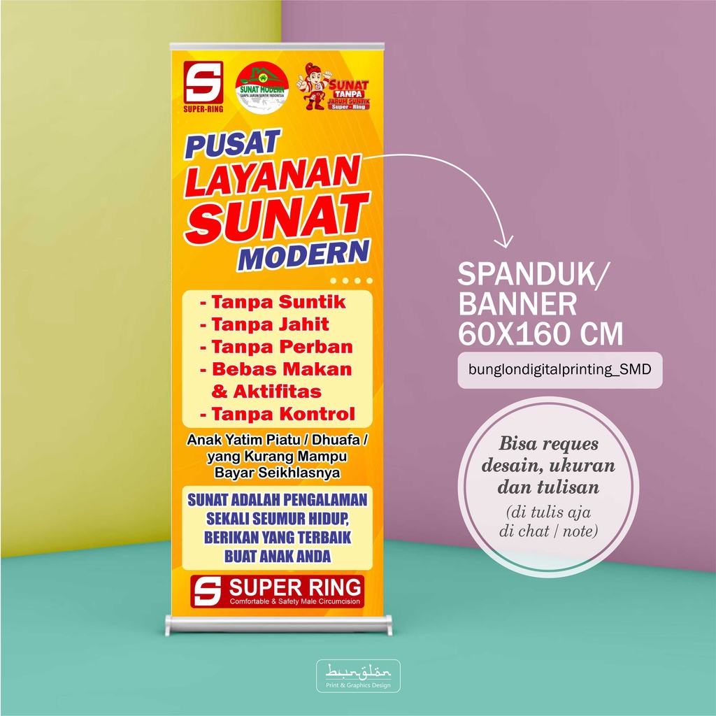 Jual Size 60x160 Cm, Spanduk Banner Pusat Layanan Sunat Modern | Shopee ...