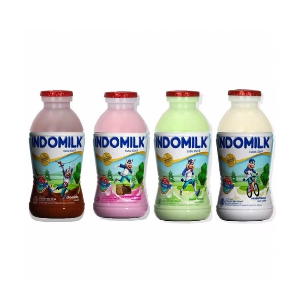 Jual Indomilk Susu Cair 190 ml Botol 1 dus isi 24 pcs | Shopee Indonesia