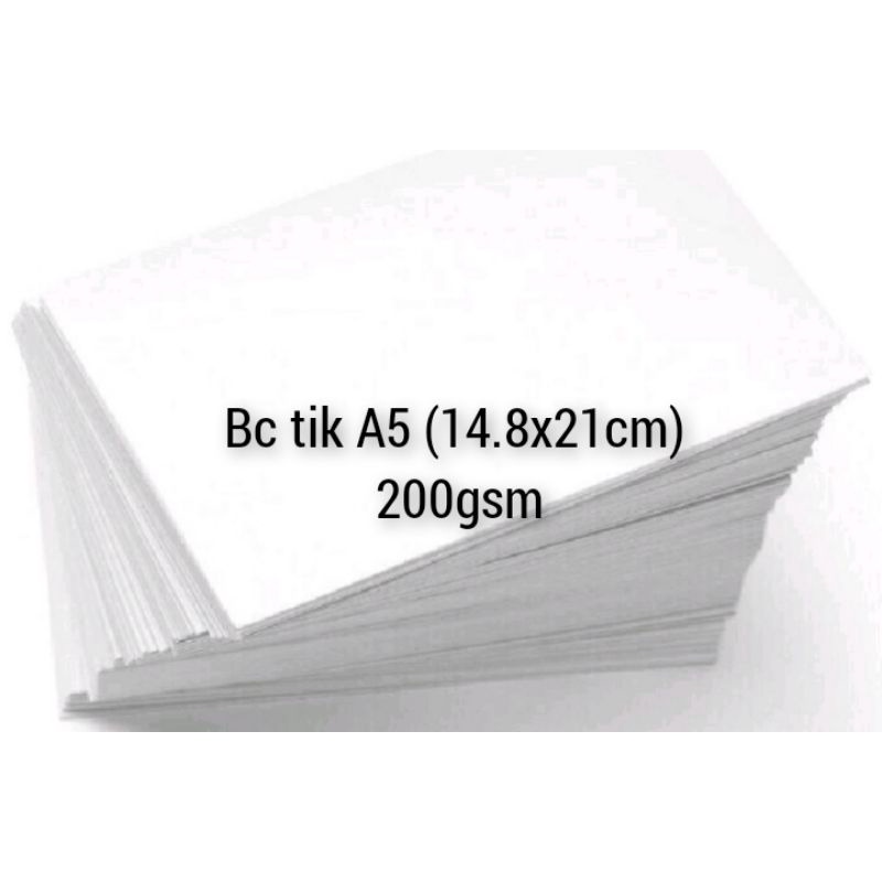 Jual kertas bc tik a5 isi 10 lembar ketebalan 200gsm/kertas diy/kertas ...