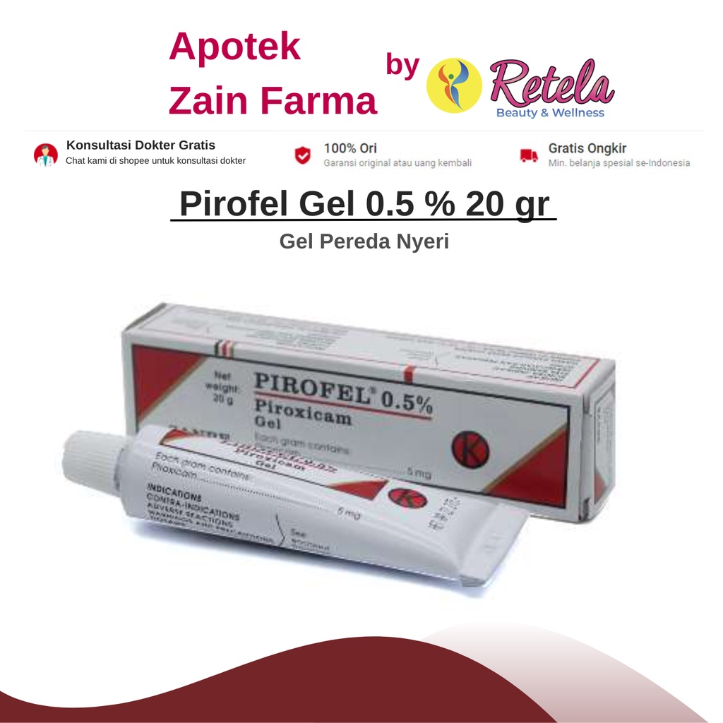 Jual PIROFEL 0.5% GEL 20GR | Shopee Indonesia