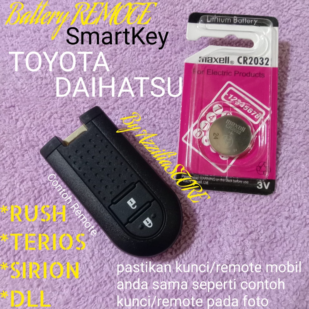 Jual Baterai Battery Batre Batrai Batere Untuk Remote Remot SmartKey Smart Key Kunci Mobil ...