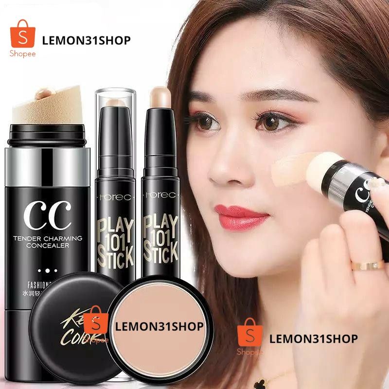 Jual PAKETAN MAKEUP 3IN1 (DAPET 3 PRODUK) KOSMETIK SET CC CREAM POWDER ...