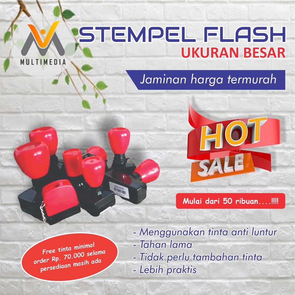 Jual Stempel Flash l Stempel Otomatis l Stempel Warna Ukuran Besar | Shopee Indonesia