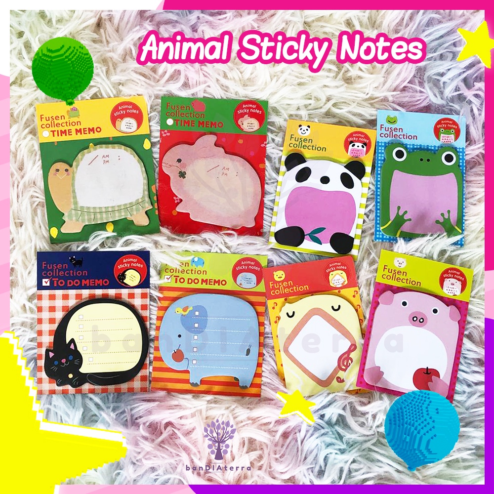 Jual Bandiaterra Animal Sticky Notes / Stiker Catatan Motif Hewan ...