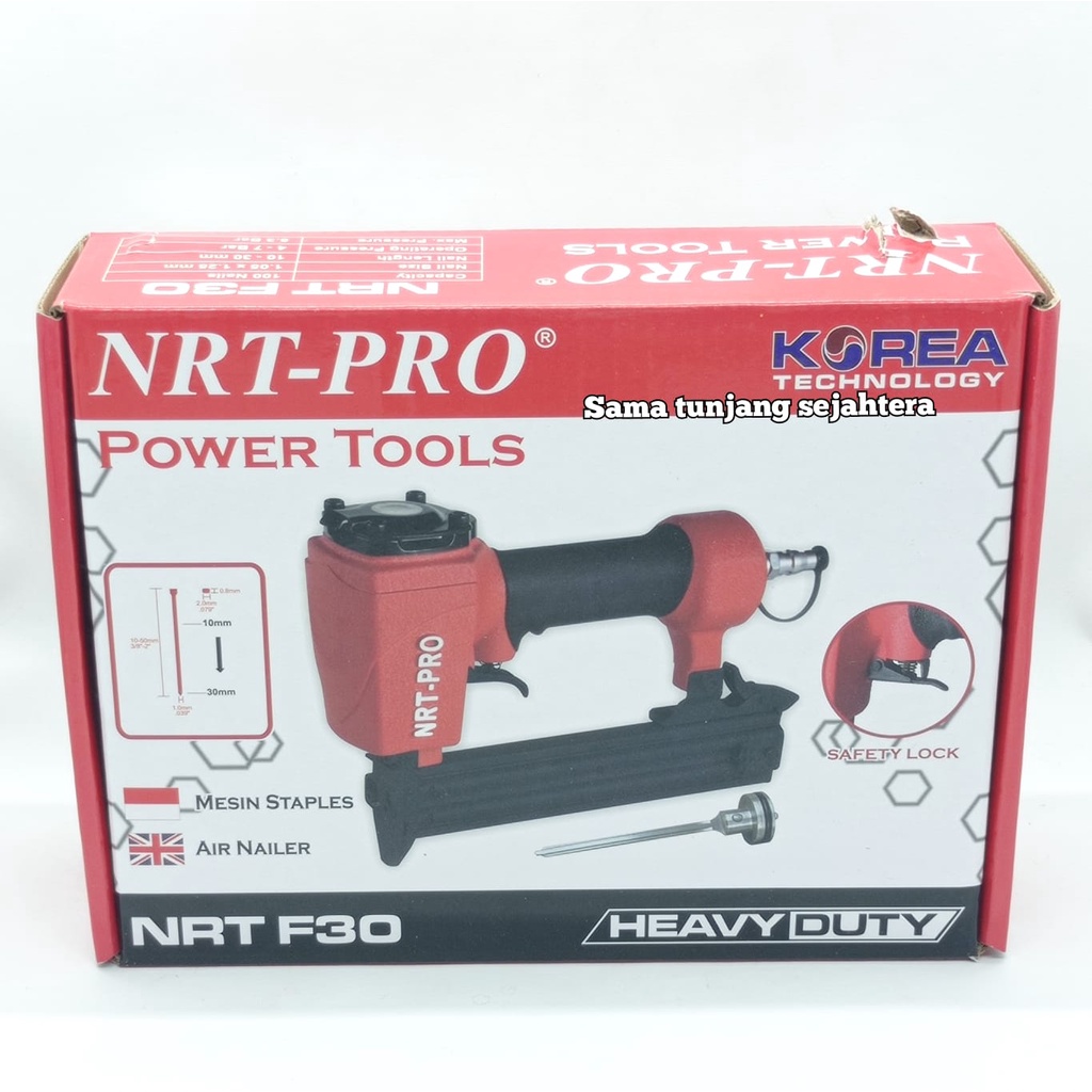 Jual NRT-PRO STAPLES ANGIN F 30 / AIR NAILER GUN TEMBAK PAKU F30 NRT ...