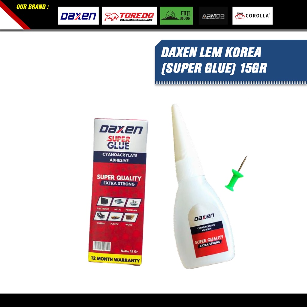 Jual Daxen Lem Korea (Super Glue) 15gr | Shopee Indonesia