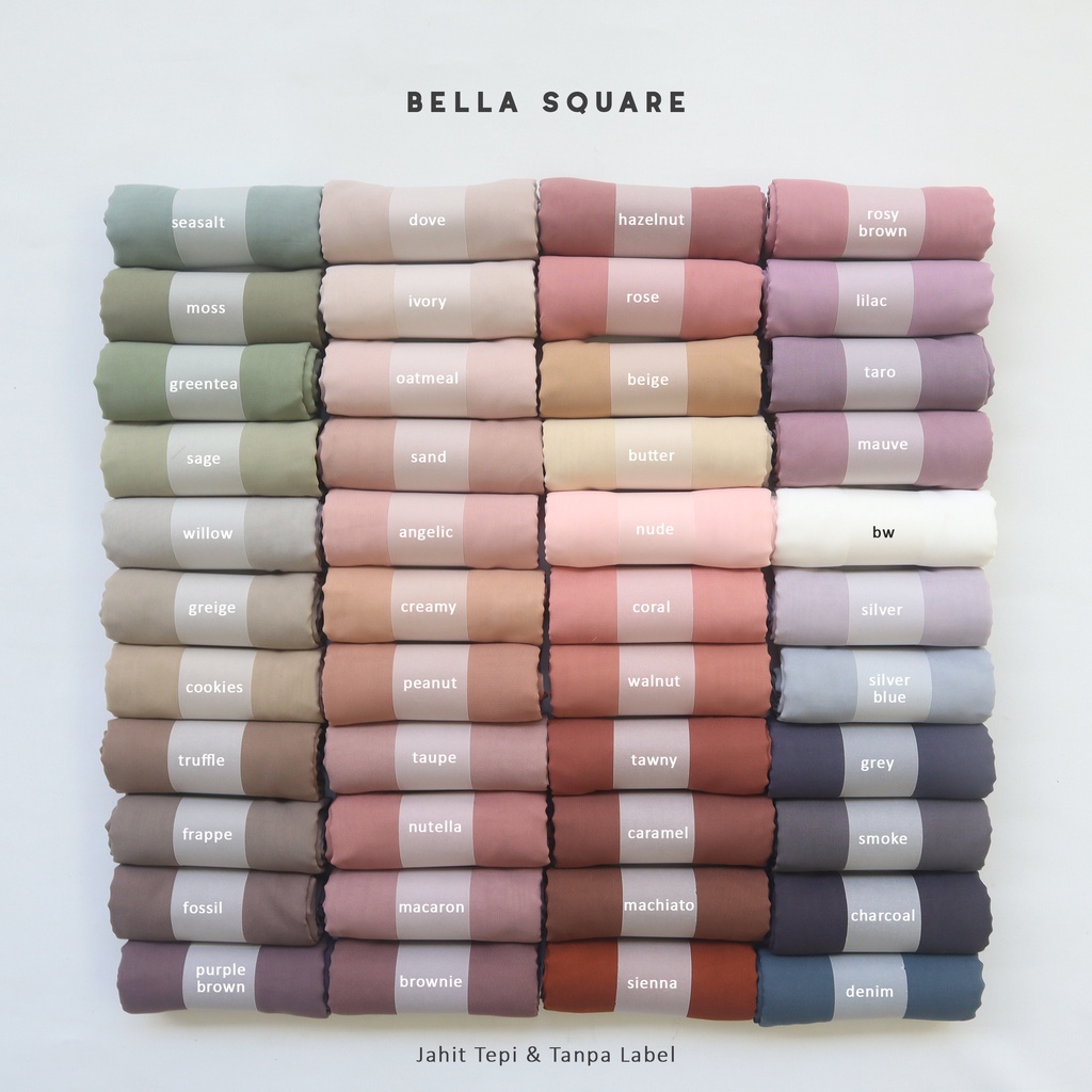 Jual TERMURAH HIJAB BELLA SQUARE JAHIT TEPI TANPA LABEL | Shopee Indonesia