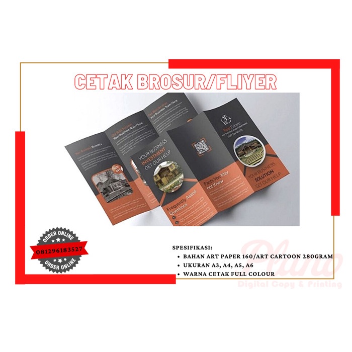 Jual Print Cetak Brosur Flyer A4 A5 A6 A7 MURAH 1 SISI | Shopee Indonesia
