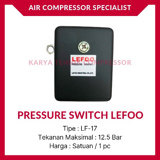 Jual Otomatis Pressure Switch Kompresor Udara LEFOO LF-17 12.5 Bar ...