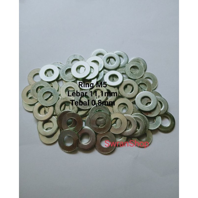 Jual Ring Plat 8 /M5 x 11mm x 0.8m(Paket 100pcs) | Shopee Indonesia