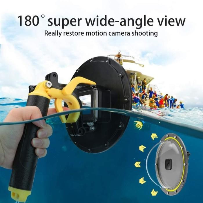 Jual TELESIN Waterproof Dome Port Underwater 6" Acrylic for GoPro Hero ...
