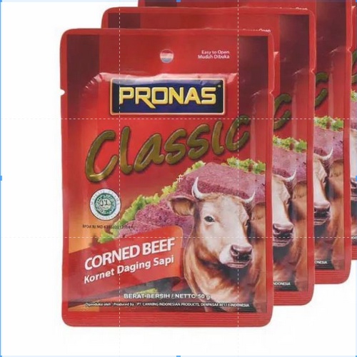 Jual PRONAS CLASSIC CORNED BEEF 50 GRAM / KORNET DAGING SAPI PREMIUM ...