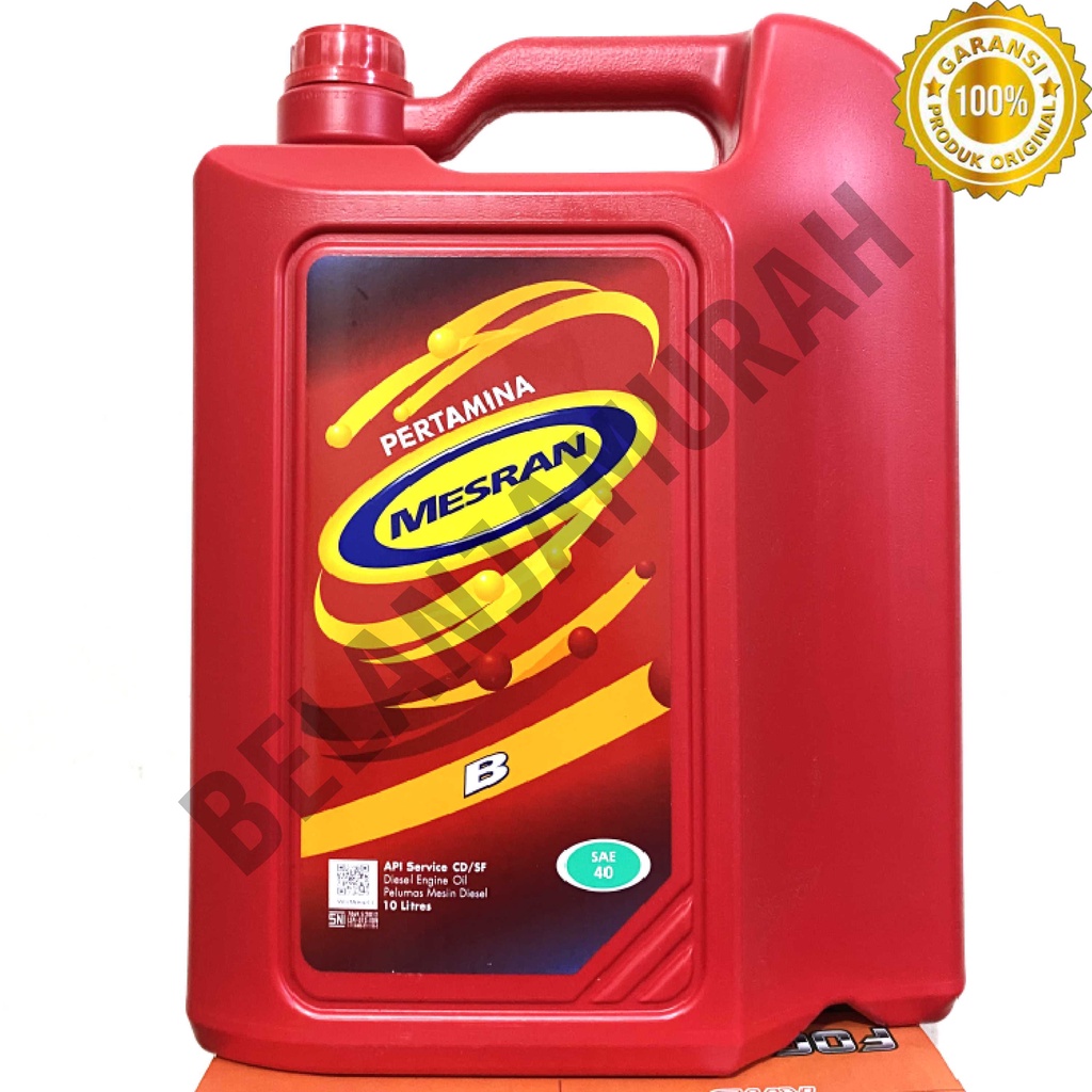 Jual Oli Mesin Diesel Pertamina Mesran B Sae 40 API CD/SF 10L / 10 ...