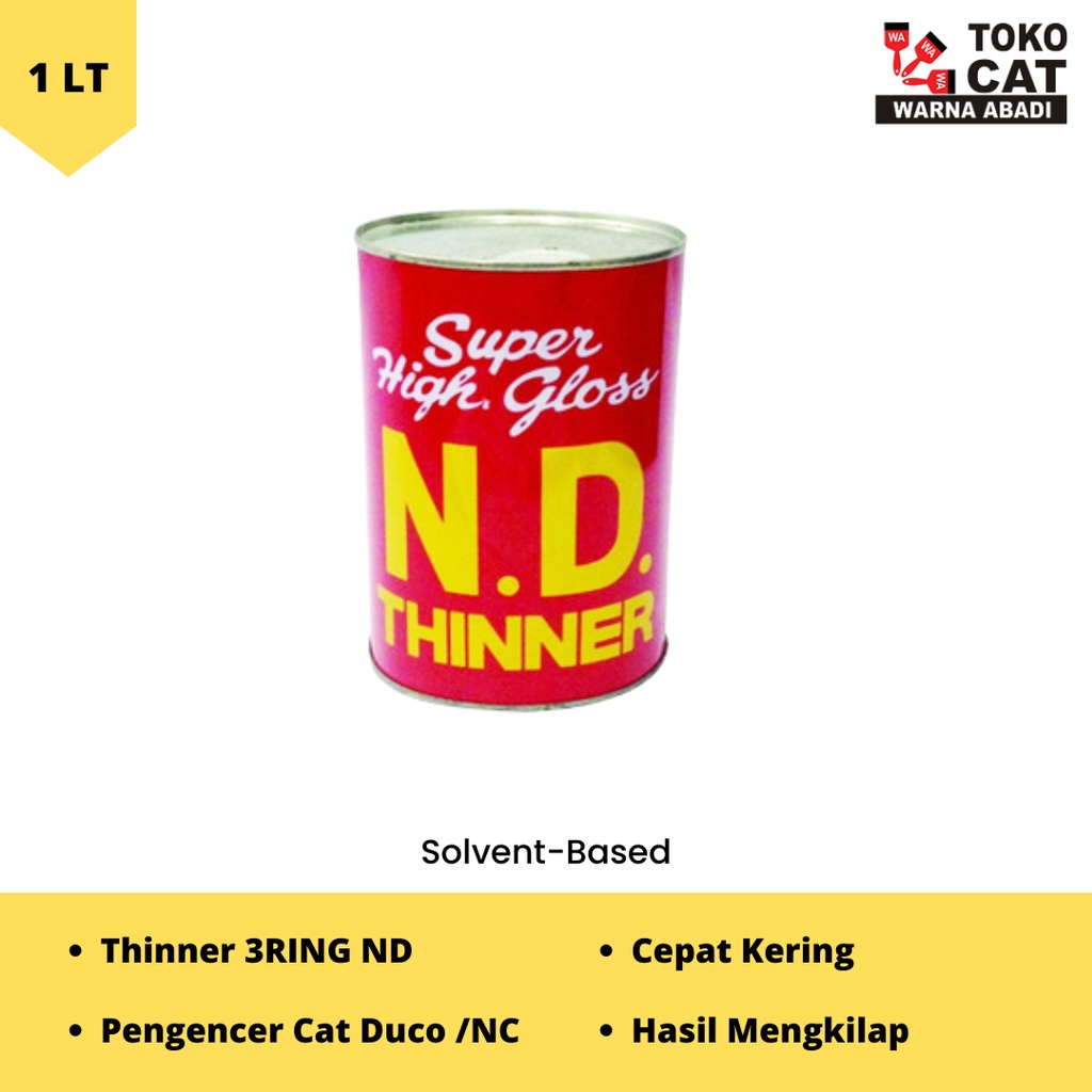Jual THINNER ND 3RING 1 LITER | Shopee Indonesia