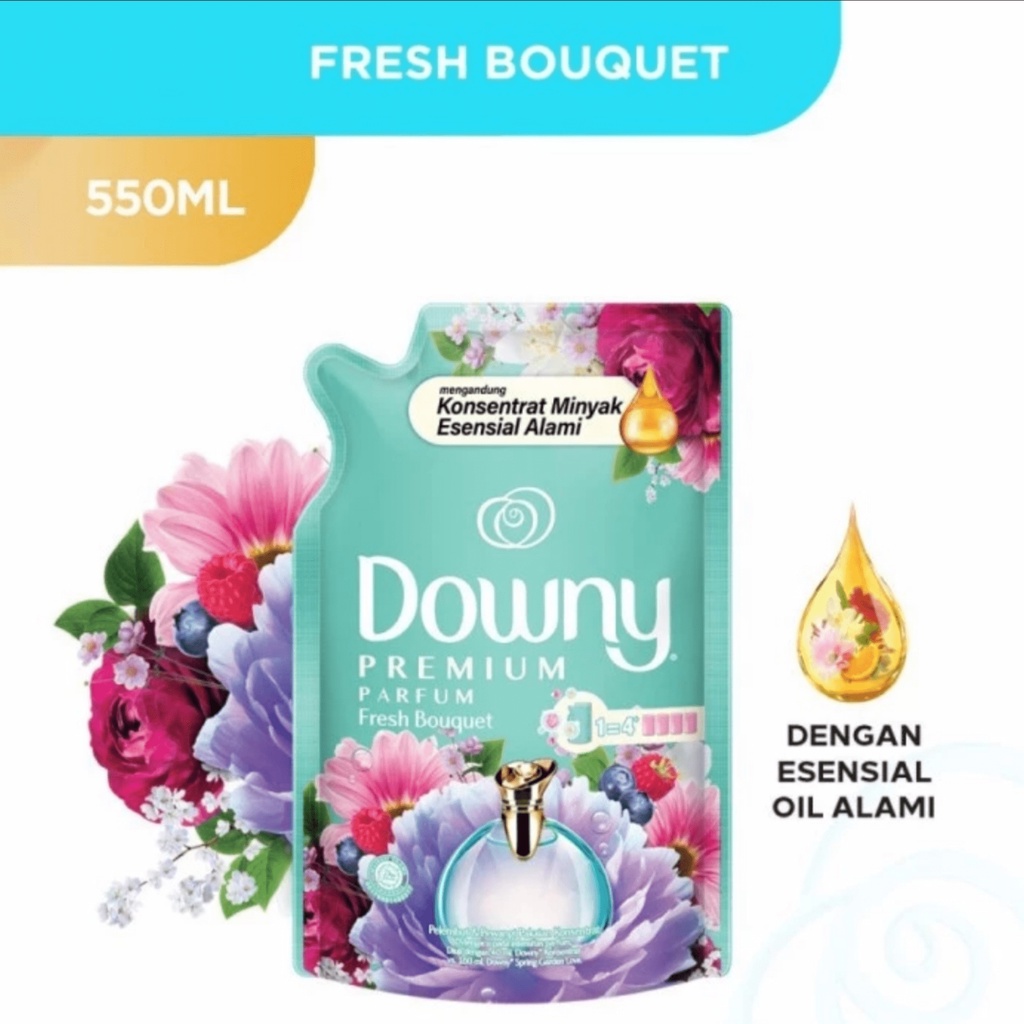 Jual Downy Parfum Collection Pouch Softener Pewangi Fresh Bouquet 550ml ...
