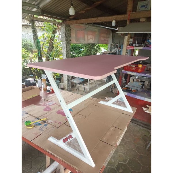 Jual meja komputer, meja gaming pink | Shopee Indonesia