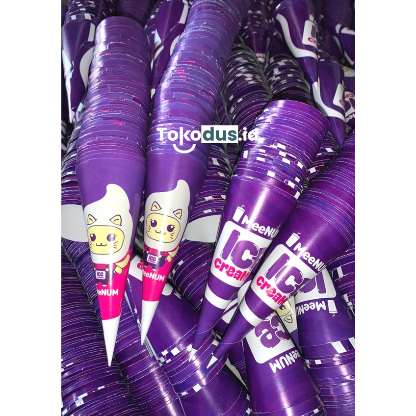 Jual kemasan ice cream | papercone | cone es krim | kertas contong es ...