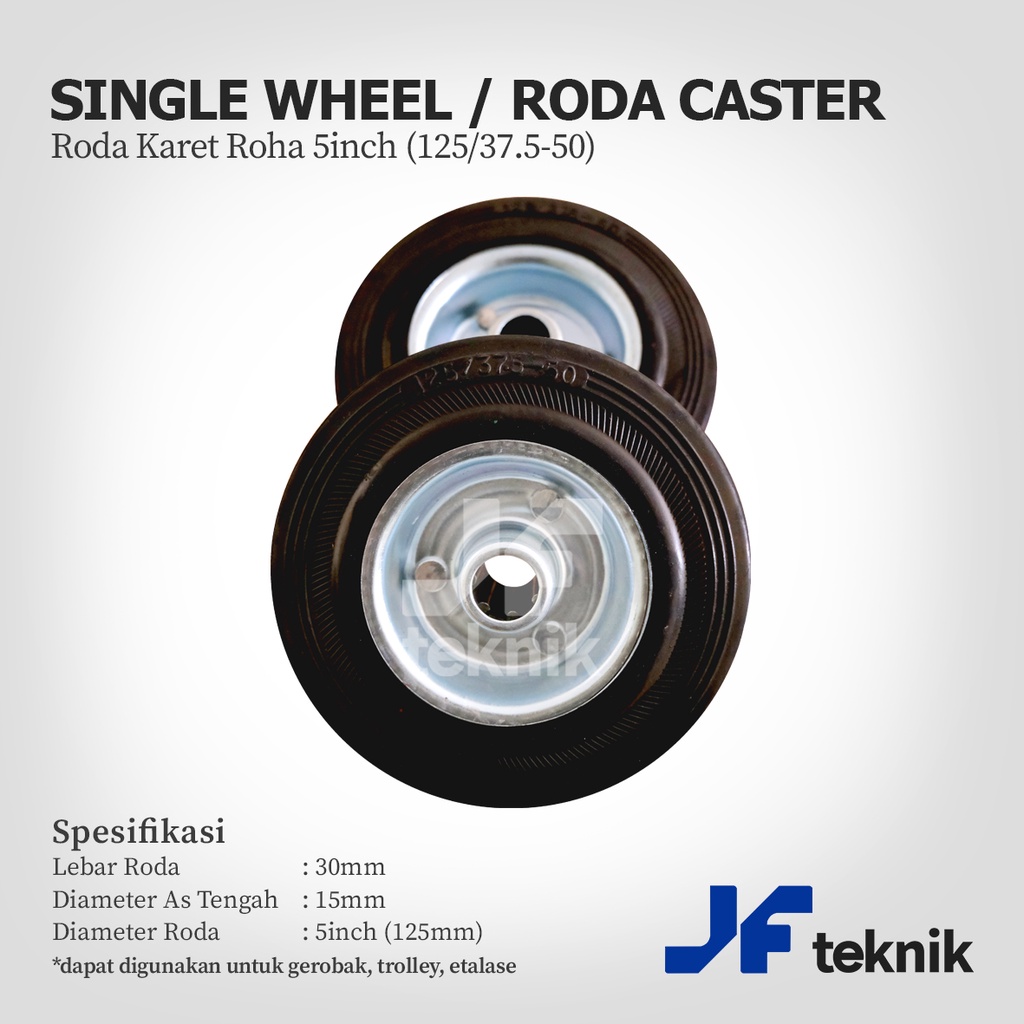 Jual RODA ONLY 5 Inch - Roda Caster Roda Karet Roda Etalase Gerobak ...
