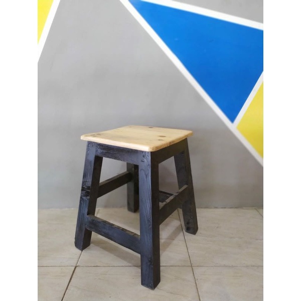Jual kursi bar tinggi dudukan lingkaran bahan kayu jati belanda ...