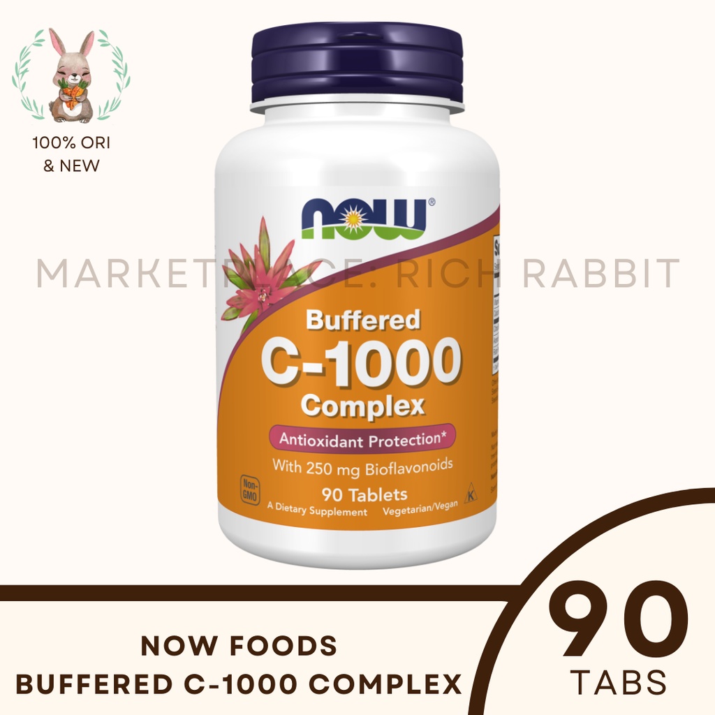 Jual Now Foods Buffered C1000 Vitamin C 1000 Sustained Release 90 Tablets | Shopee Indonesia