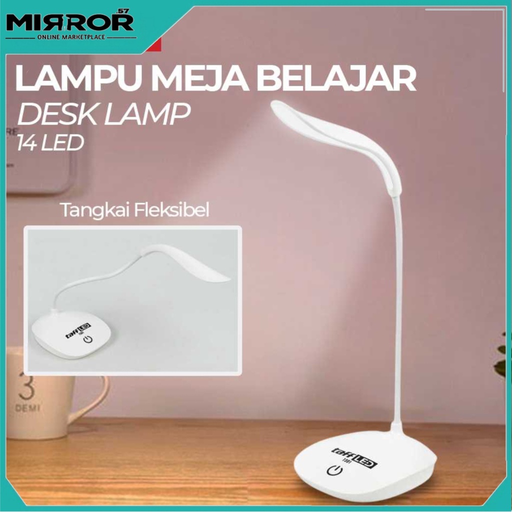 Jual Lampu Meja Belajar Lampu LED Rechargeable 14 LED White Light USB ...