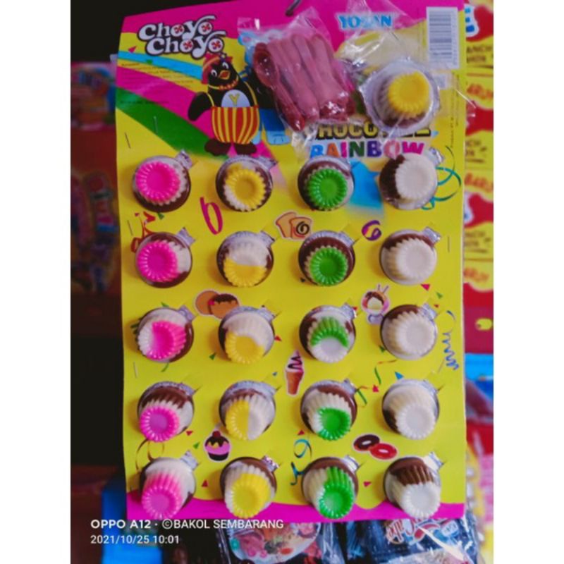 Jual choyo - choyo cup Rainbow - coklat jadul isi 20 biji | Shopee ...