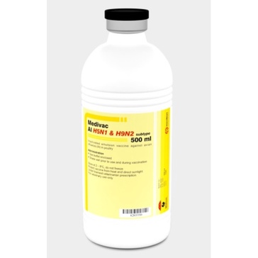 Jual VAKSIN INAKTIF/KILL MEDIVAC AI H5 H9 500 ML (VAKSIN FLU BURUNG UNTUK UNGGAS) | Shopee Indonesia