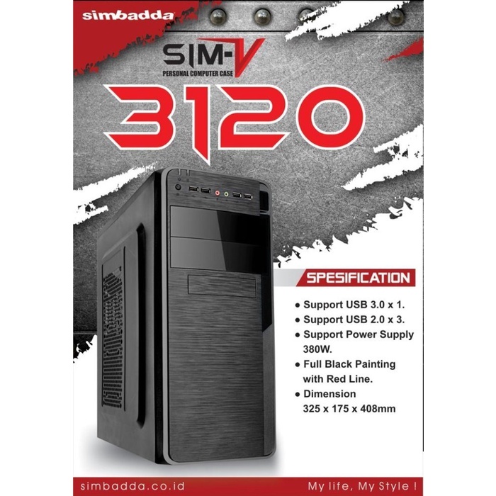 Jual Casing Simbadda SimV 3120 + PSU 380Watt | Shopee Indonesia