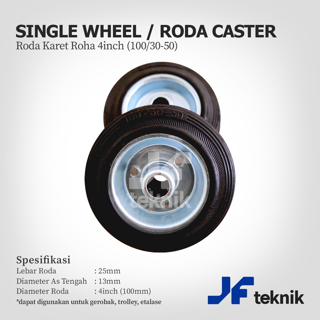 Jual RODA ONLY 4 Inch - Roda Caster Roda Karet Roda Etalase Gerobak ...