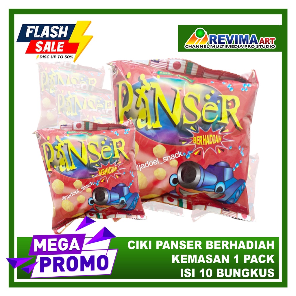 Jual Snack Berhadiah Ciki Panser Kemasan 1 Pack isi 10 bungkus | Shopee ...