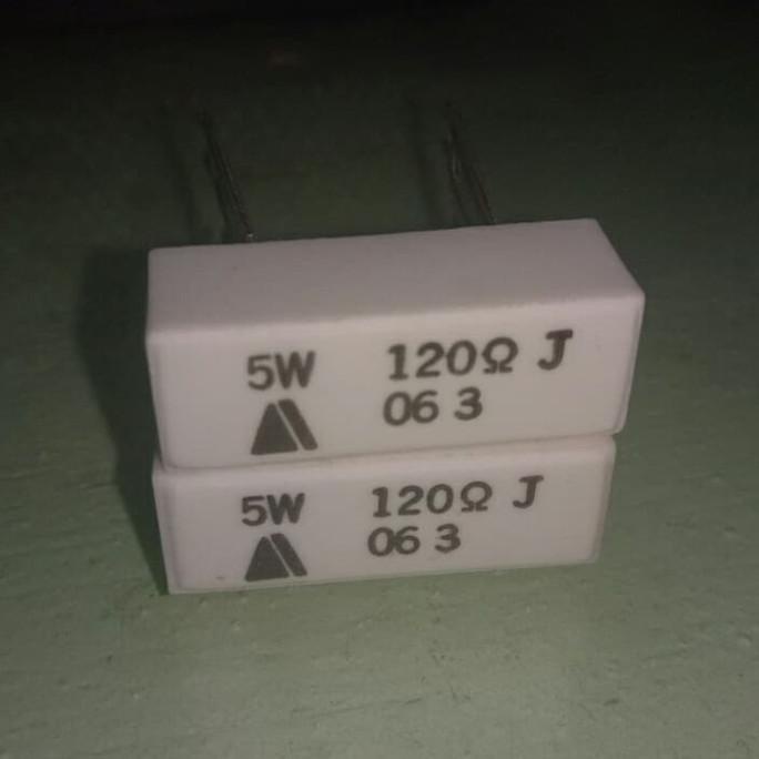 Jual Resistor 5W 5 Watt 120 Ohm Kaki Plat rajaav77 Buru Order | Shopee ...