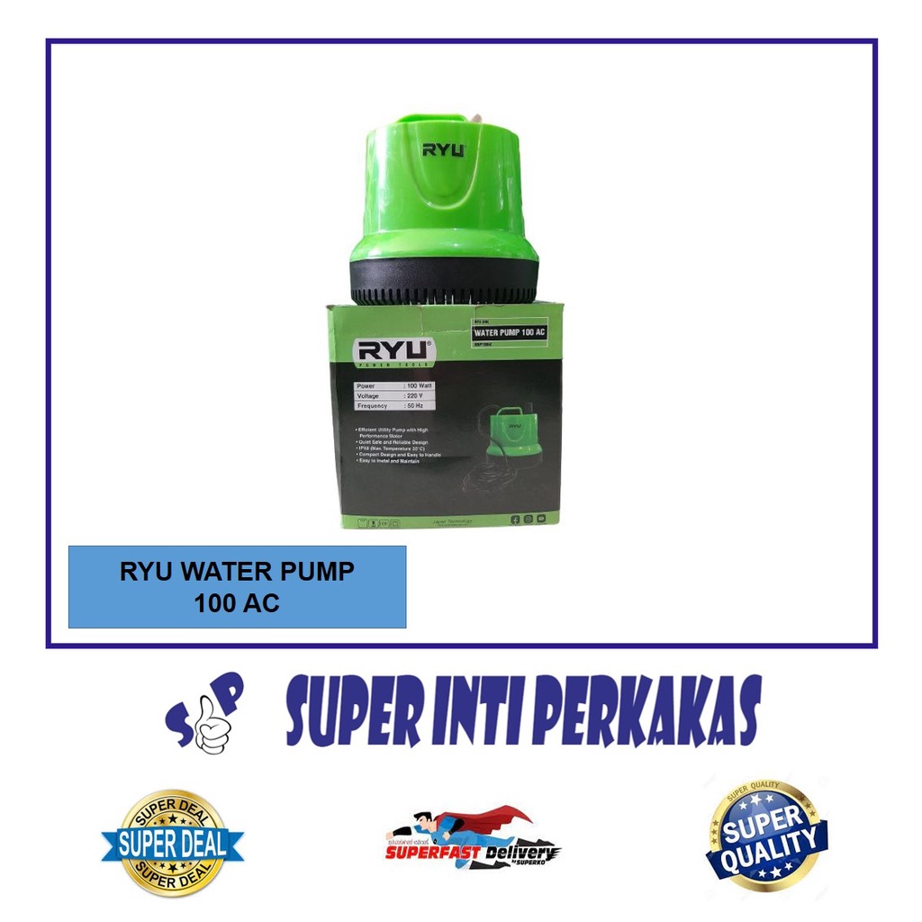 Jual RYU WATER PUMP 100 AC - POMPA AIR CELUP RWP 100 AC | Shopee Indonesia