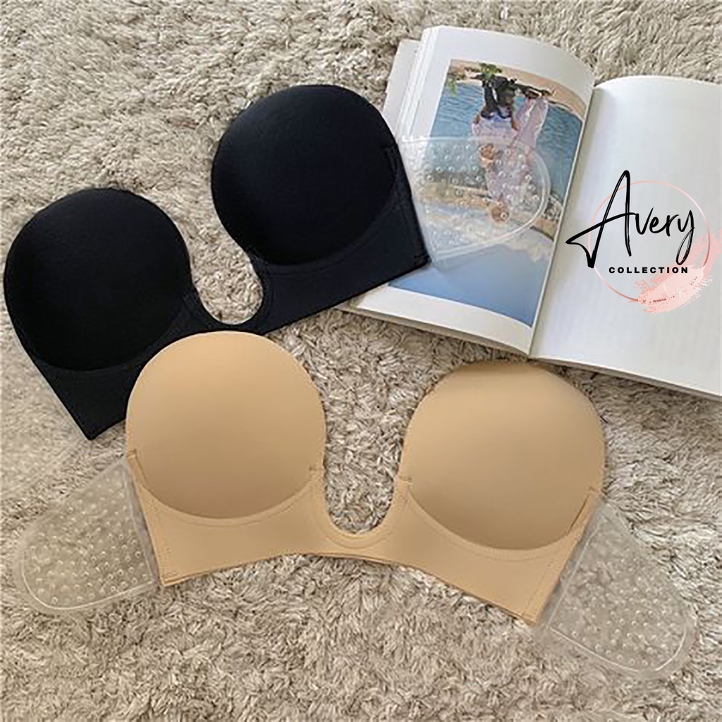 Jual Low Plunge Bra, Deep V Bra, Low Cut U Angle Bra, Backless Push-Up ...